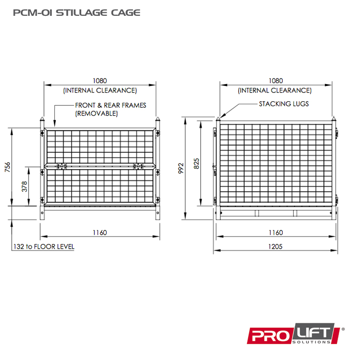 PCM-01 Stillage Cage - Prolift Solutions Pty Ltd